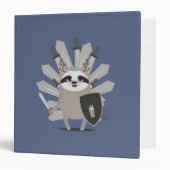 Medieval Sloth Knight with swords 3 Ring Binder | Zazzle