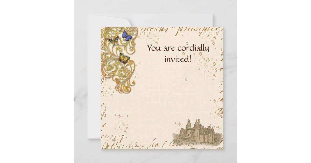 Medieval Storybook Castle Royal Invitation Card | Zazzle