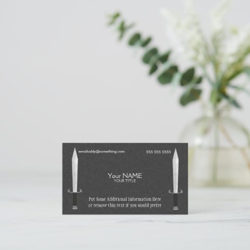 Medieval Sword and Shield Business Cards | Zazzle