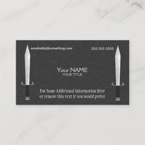 Medieval Sword and Shield Business Cards | Zazzle