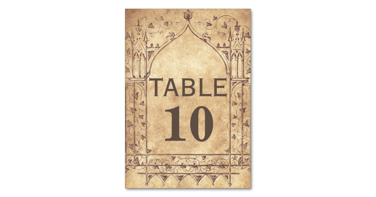 Medieval Table Card | Zazzle