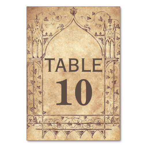 Medieval Table Card | Zazzle