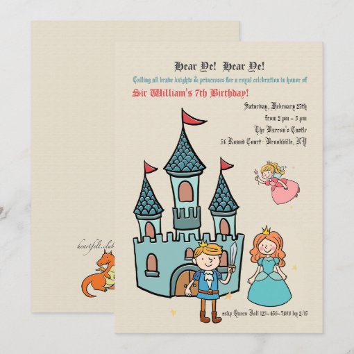 Medieval Times Birthday Party Invitation | Zazzle