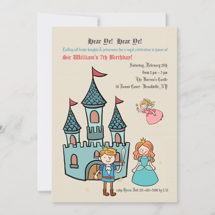 Medieval Times Birthday Party Invitation | Zazzle