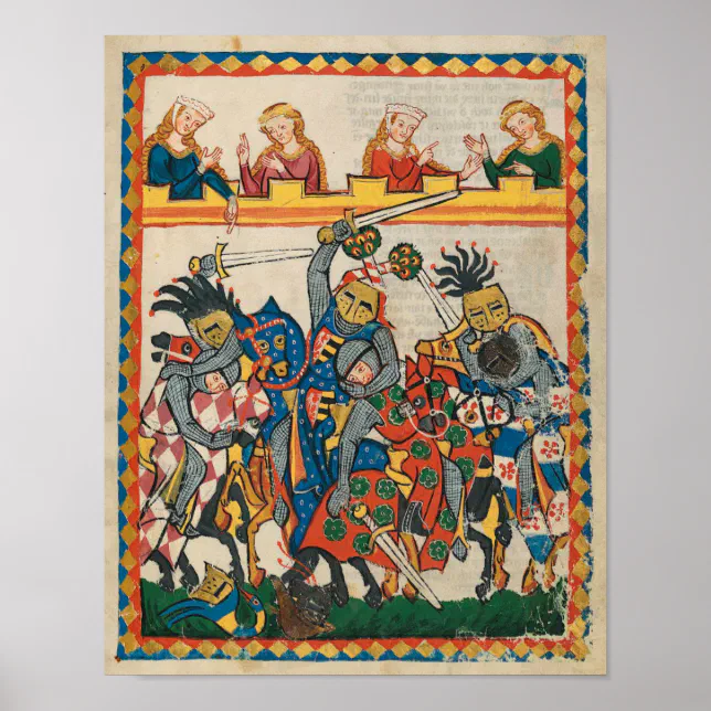 Medieval Tournament, 14th Century Poster | Zazzle