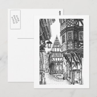 Medieval Townscape Postcard | Zazzle