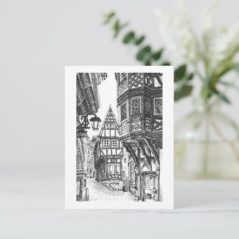 Medieval Townscape Postcard | Zazzle