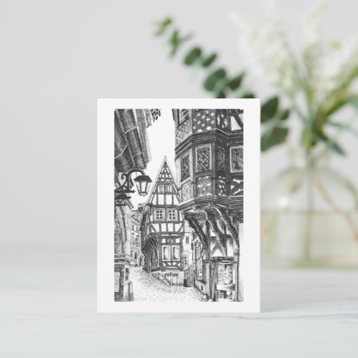 Medieval Townscape Postcard | Zazzle