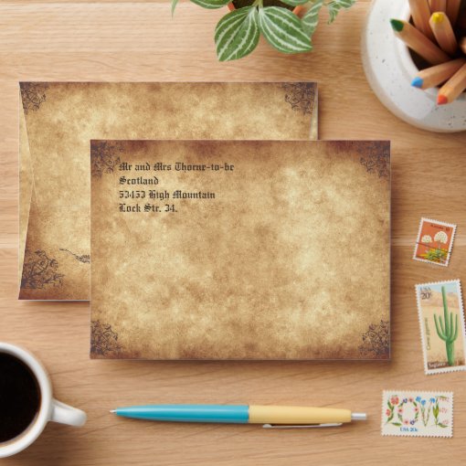 Medieval Wedding Envelope | Zazzle