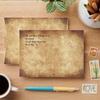 Medieval Wedding Envelope wo seal | Zazzle