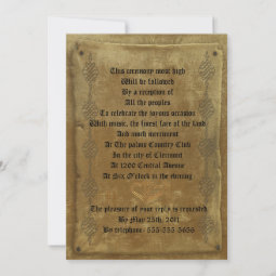 Medieval wedding Invitation decree template | Zazzle