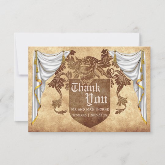 Medieval Wedding Thank You Card | Zazzle.com
