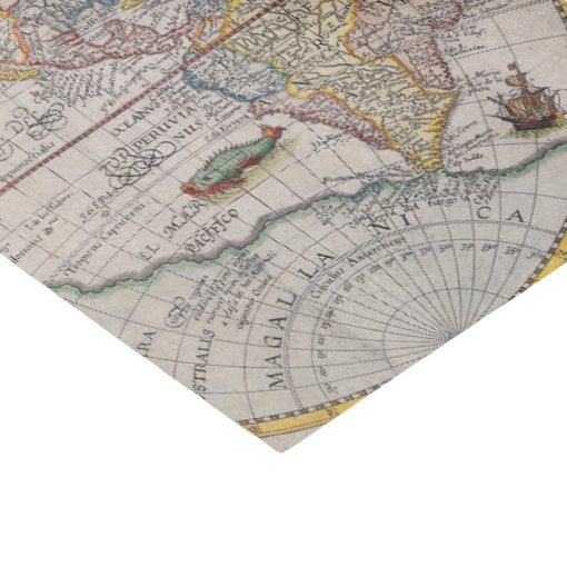 Medieval World Map From 1525 Tissue Paper | Zazzle