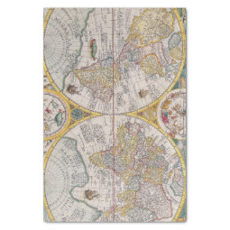 Medieval World Map From 1525 Tissue Paper | Zazzle