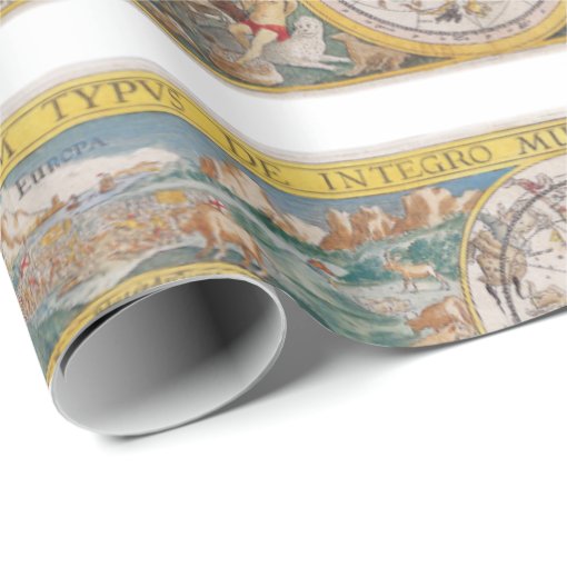 Medieval World Map From 1525 Wrapping Paper | Zazzle