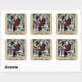 Medieval Writing Desk and Monk Bookplate | Zazzle