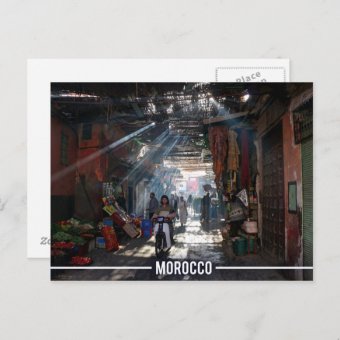 Medina of Marrakesh - Marrakesh Souks, Morocco Postcard | Zazzle