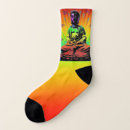 Meditating Buddha Socks | Zazzle