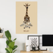Meditating Giraffe Poster | Zazzle