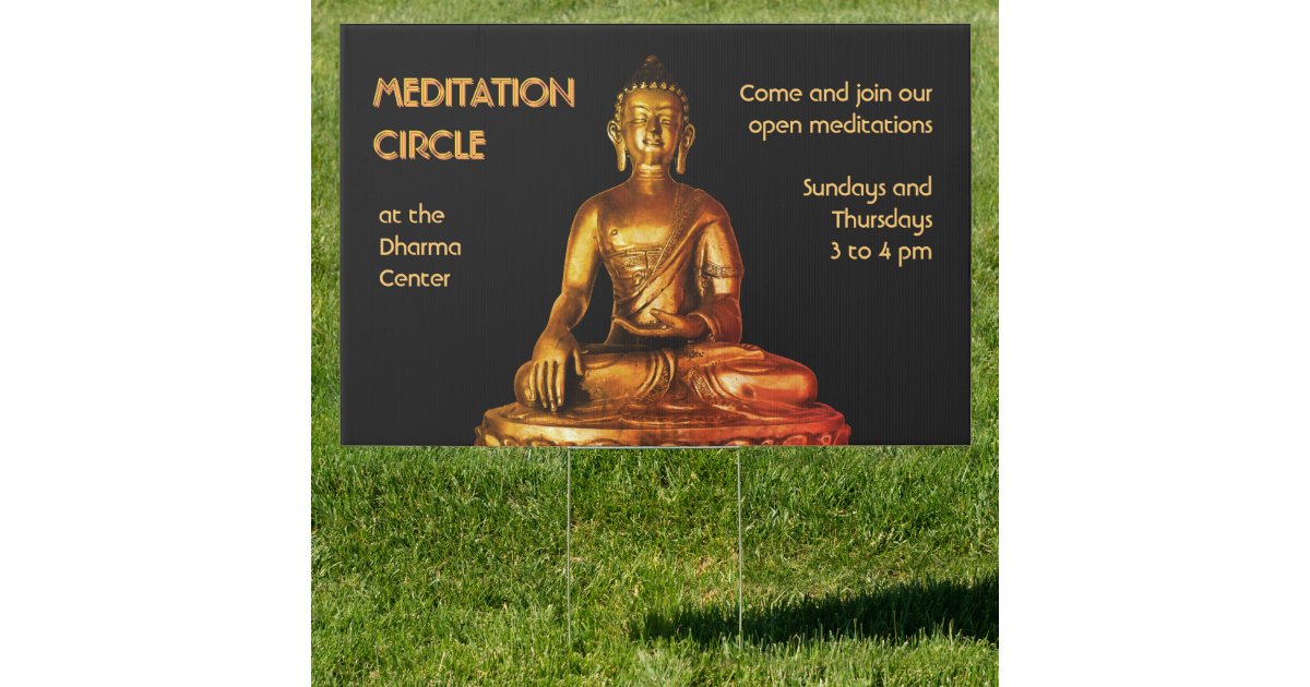 Meditation Buddha Sign | Zazzle