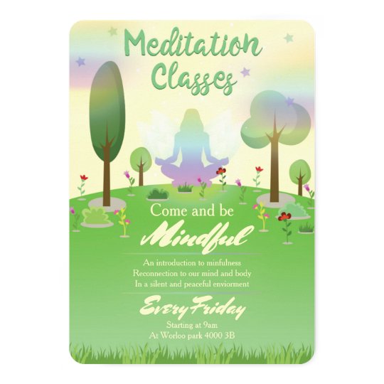 Meditation classes invitation | Zazzle.com