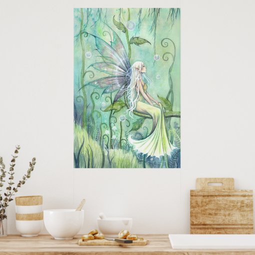 Meditation Fairy Fantasy Artwork by Molly Harrison Poster | Zazzle