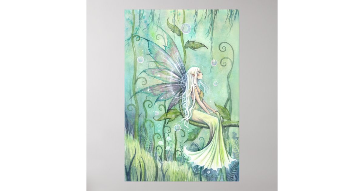 Meditation Fairy Fantasy Artwork by Molly Harrison Poster | Zazzle