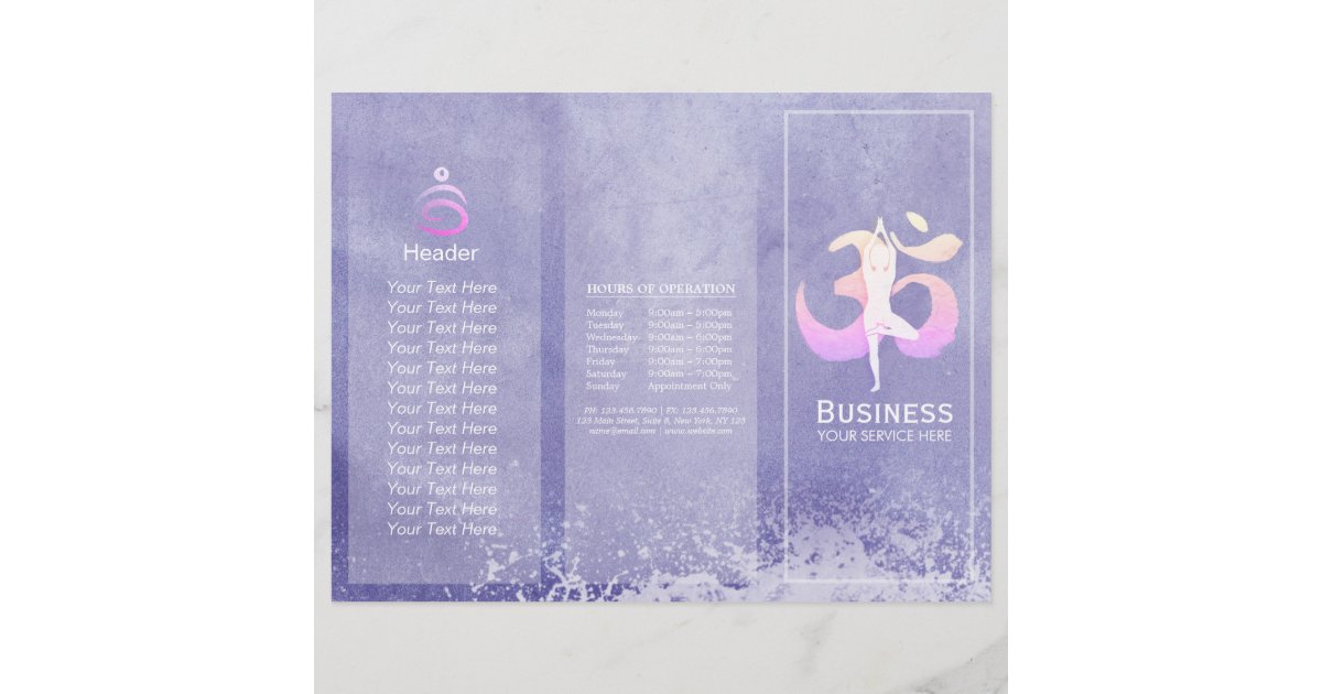 Meditation Instructor Yoga Pose Brochure | Zazzle
