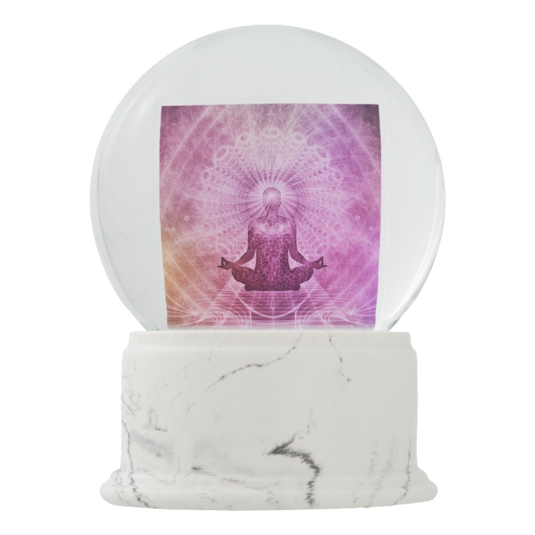 Meditation Yoga Faith Snow Globe | Zazzle
