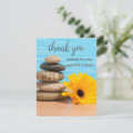 Meditation Zen Stones Summer Beach Simple Thank You Card | Zazzle