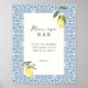 Mediterranean Amalfi Capri Baby Shower Mimosa Bar Poster | Zazzle