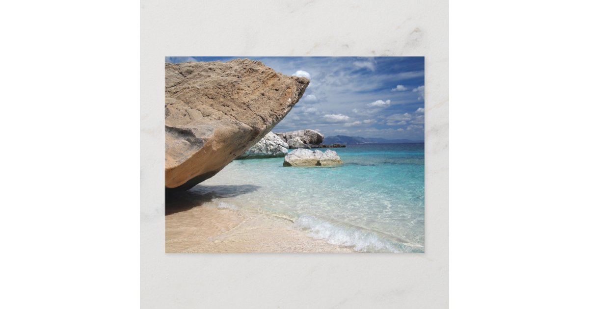 Mediterranean beach, Sardinia postcard | Zazzle