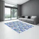 Mediterranean Blue, White & Yellow Italian Pattern Rug | Zazzle