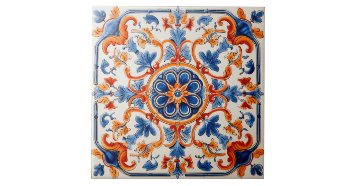 Mediterranean Garden Ceramic Tile | Zazzle