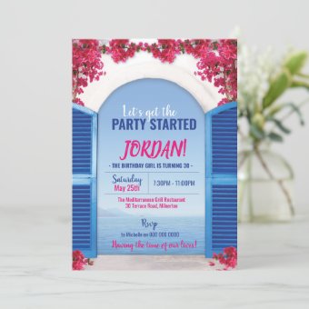 Mediterranean Invitation | Zazzle