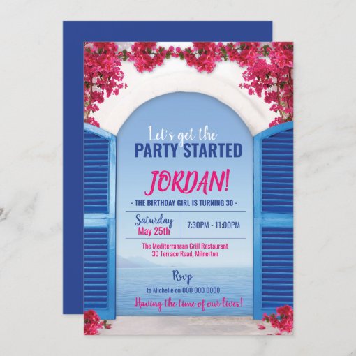 Mediterranean Invitation | Zazzle