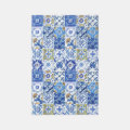 Mediterranean Italian Blue, White & Yellow Pattern Rug | Zazzle