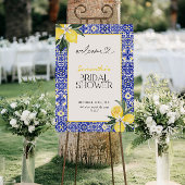 Mediterranean Italian Bridal Shower Welcome Sign | Zazzle