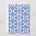 Mediterranean Italian Pattern Blue and White Invitation | Zazzle