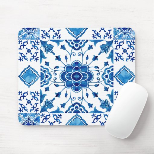 Mediterranean Italian tile design seamless Mouse Pad | Zazzle