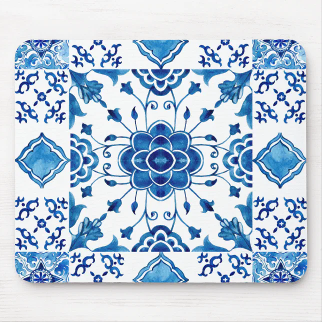 Mediterranean Italian tile design seamless Mouse Pad | Zazzle
