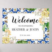 Mediterranean Lemon Welcome Sign Wedding | Zazzle
