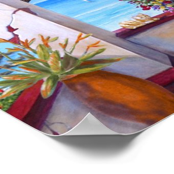 Mediterranean Ocean view Poster | Zazzle