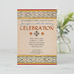 Mediterranean Party Invitation - Hand Painted Tile | Zazzle