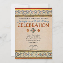 Mediterranean Party Invitation - Hand Painted Tile | Zazzle