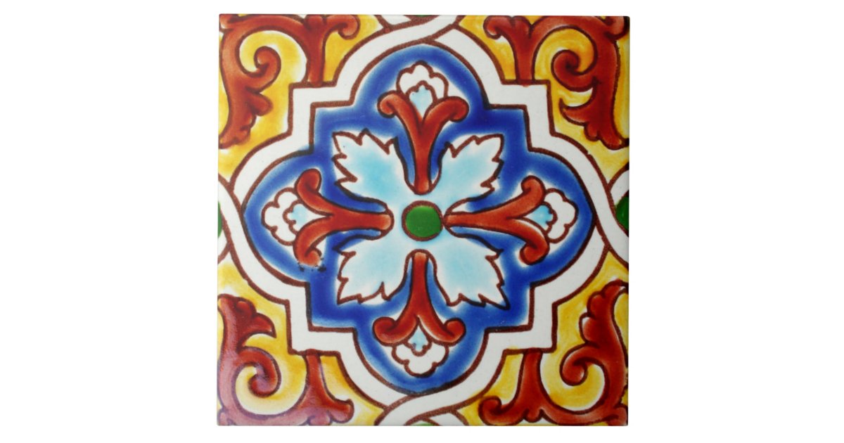 Mediterranean Spanish Ceramic Photo Tile | Zazzle