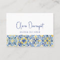 Mediterranean tiles Business card | Zazzle