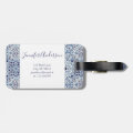 Mediterranean tiles luggage tag | Zazzle