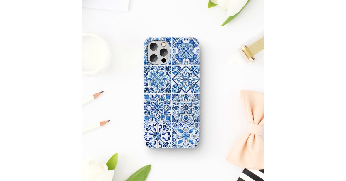 Mediterranean Tiles, Portugese, Azulejo, Majolica Case-Mate iPhone Case ...