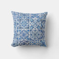 Mediterranean Tiles, Portugese, Azulejo, Majolica Throw Pillow | Zazzle